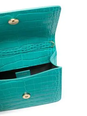 Roberto Cavalli Roar Leather Tote - Blue