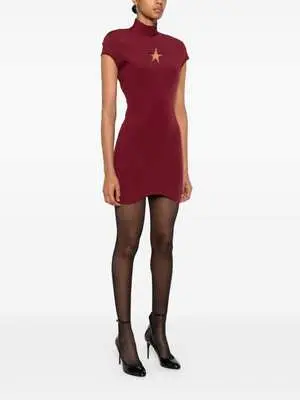 MUGLER Star Mini Dress - Red
