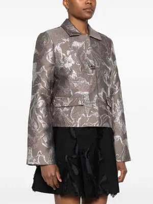 Stine Goya Abstract Metallic Pattern Jacket