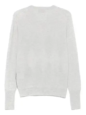 BALLANTYNE Diamond-pattern V-neck Sweater - Grey