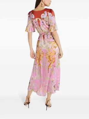 TEMPERLEY LONDON Carline-print Wrap Dress - Pink