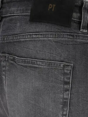 PT TORINO Slim-cut Jeans With Whiskering - Black