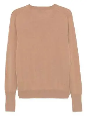 BALLANTYNE Diamond-pattern V-neck Sweater - Brown