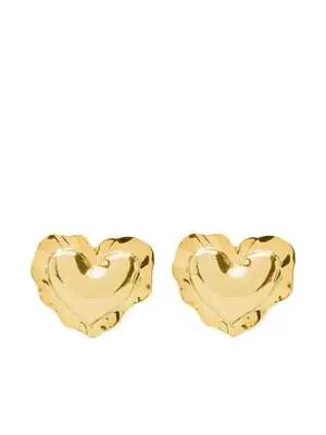 Nina Ricci Cushion Heart Earrings - Gold