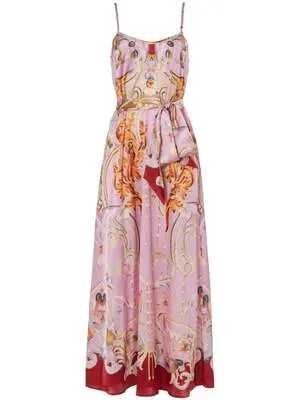 TEMPERLEY LONDON Carline-print Slip Dress - Pink