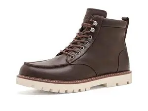 Toms Palomar Water Resistant Leather Lace-up Boots - Dark Brown