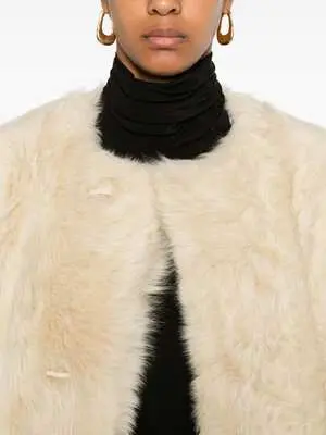 TOTEME Silky Shearling Long Coat