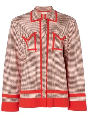 TEMPERLEY LONDON Orelie Houndstooth Jacket - Neutrals