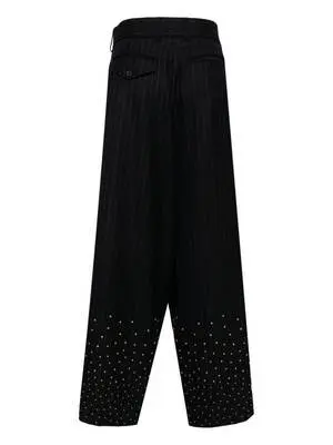 Kolor Stud-embellished Wool Trousers - Blue
