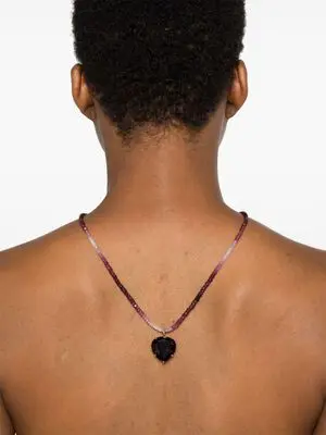 Jia Jia 14kt Yellow Gold Ruby And Smoky Quartz Necklace