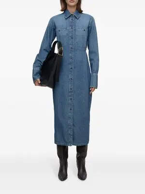 Closed Button-up Maxi Shirtdress