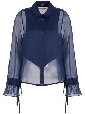 Giorgio Armani Semi-sheer Silk Top