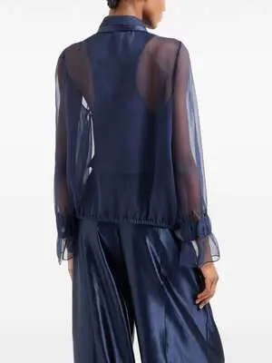 Giorgio Armani Semi-sheer Silk Top