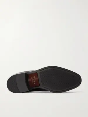 Zegna Classic Flex Glossed-leather Penny Loafers