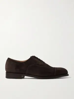Grenson Cambridge Suede Oxford Shoes - Brown