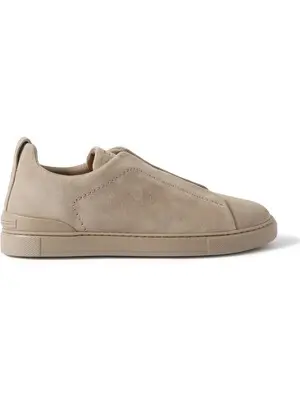 Zegna Triple Stitch™ Suede Slip-on Sneakers