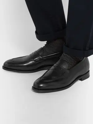 Grenson Lloyd Leather Penny Loafers - Black
