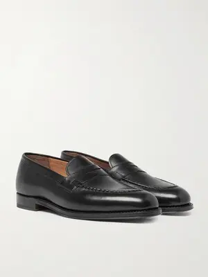 Grenson Lloyd Leather Penny Loafers - Black