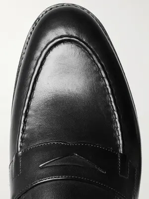 Grenson Lloyd Leather Penny Loafers - Black