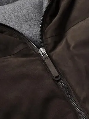 Zegna Quilted Suede Down Gilet