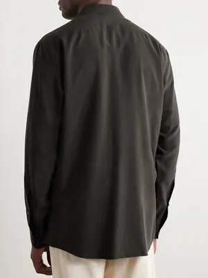 Zegna Garment-dyed Silk Shirt