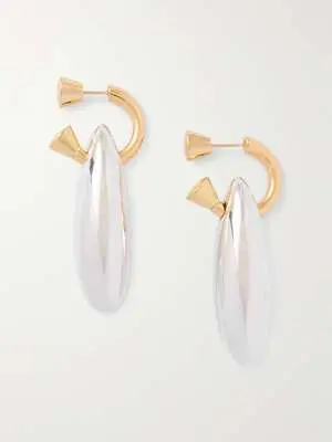 Bottega Veneta Gold-plated And Drop Earrings - Silver