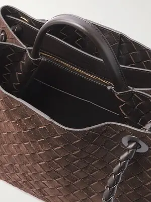 Bottega Veneta Andiamo Medium Intrecciato Suede Tote