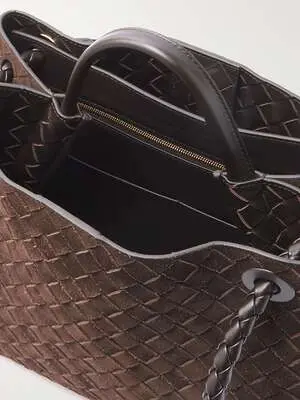 Bottega Veneta Andiamo Medium Intrecciato Suede Tote