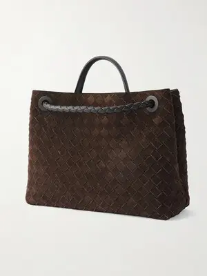 Bottega Veneta Andiamo Medium Intrecciato Suede Tote
