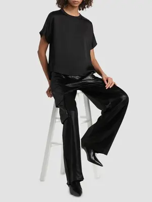 Simkhai Addy Knit-back T-shirt - Black