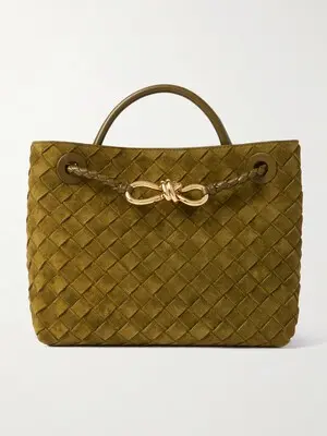 Bottega Veneta Andiamo Intrecciato Suede Tote