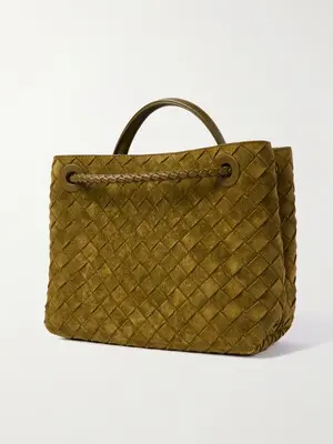 Bottega Veneta Andiamo Intrecciato Suede Tote