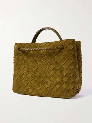 Bottega Veneta Andiamo Intrecciato Suede Tote