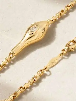 Jacquie Aiche 14-karat Diamond Snake Bracelet