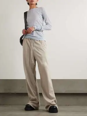 Rick Owens Cotton Wide-leg Pants - Brown