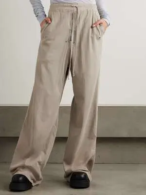 Rick Owens Cotton Wide-leg Pants - Brown