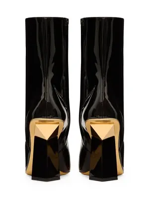 Valentino Garavani Hyper One Stud 105mm Ankle Boots In Patent Leather