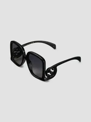 Gucci 58mm Rectangular Sunglasses - Black
