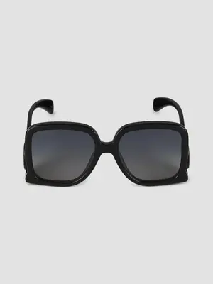 Gucci 58mm Rectangular Sunglasses - Black
