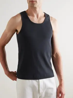 Mr P. Ribbed Stretch-organic Cotton-jersey Tank Top