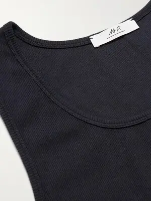 Mr P. Ribbed Stretch-organic Cotton-jersey Tank Top