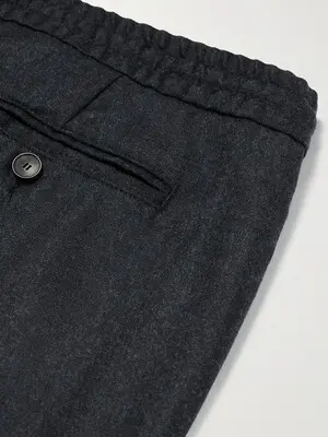 Mr P. James Slim-fit Wool-flannel Drawstring Suit Trousers