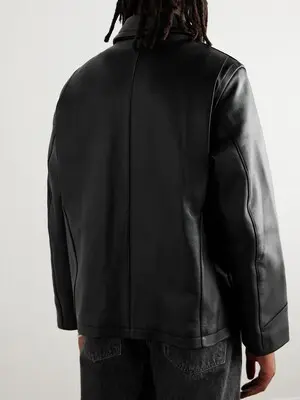 AGOLDE Chadwick Full-grain Leather Jacket - Black