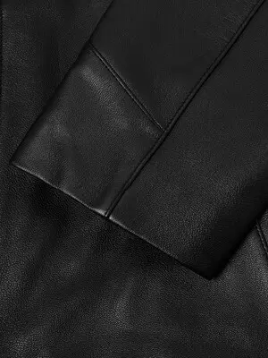 AGOLDE Chadwick Full-grain Leather Jacket - Black
