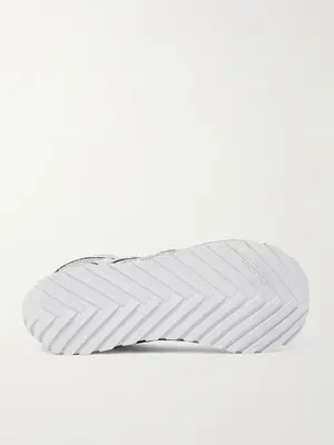 Bottega Veneta Orbit Metallic Rubber And Mesh Sneakers