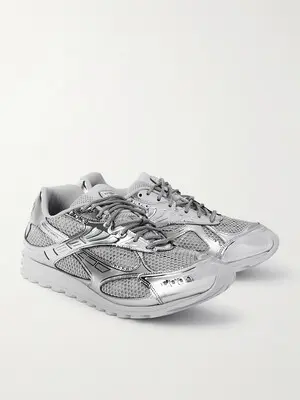 Bottega Veneta Orbit Metallic Rubber And Mesh Sneakers