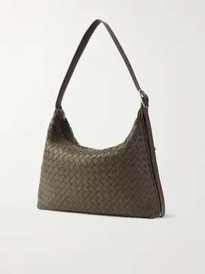 Bottega Veneta Intrecciato Textured-leather Tote Bag - Green
