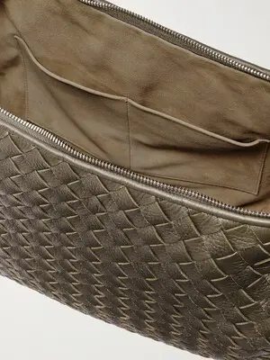 Bottega Veneta Intrecciato Textured-leather Tote Bag - Green