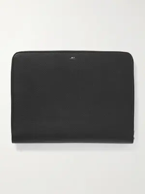 Mr P. Full-grain Leather Pouch - Black