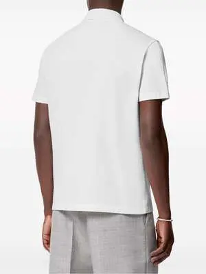 Versace Logo Piquet Polo Shirt - White